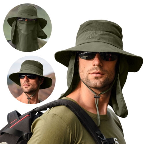 Elegant Choise Men's Wide Brim Sun Hat - UPF 50+ UV Protection Summer ...