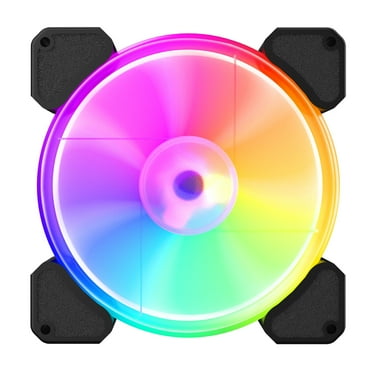 Elegant Choise PC Case Fans 120mm RGB Computer Fan Quiet Cooling, Black ...