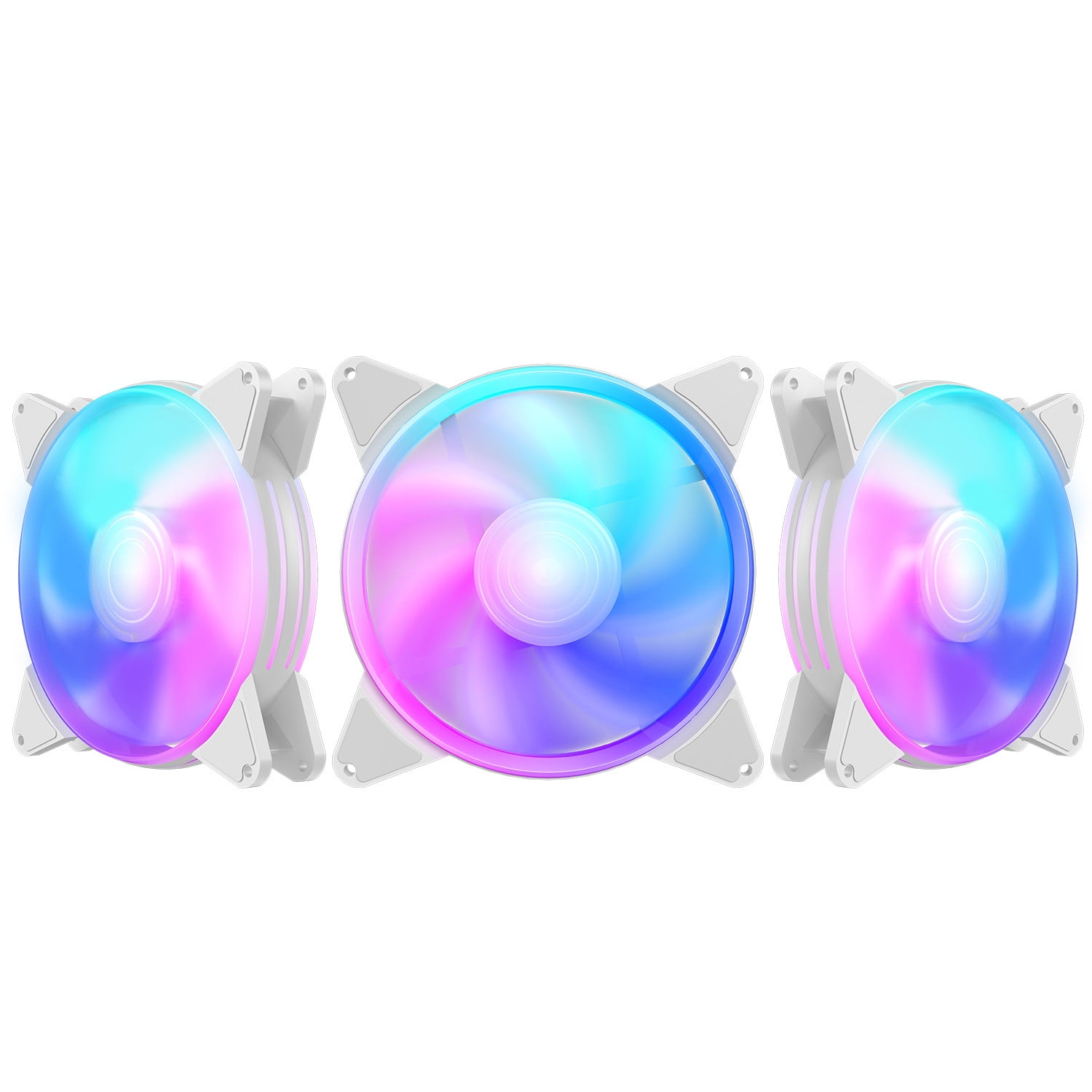 Elegant Choise PC Case Fans 120mm RGB Computer Fan Quiet Cooling, White ...