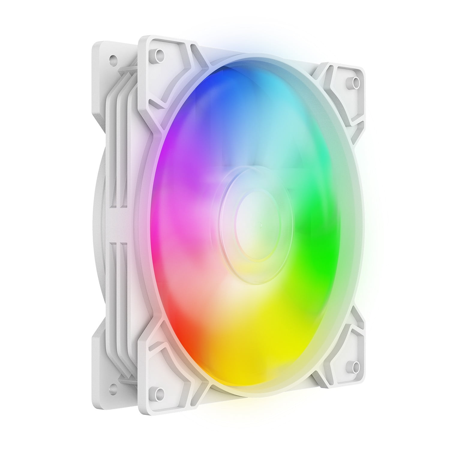 Elegant Choise PC Case Fans 120mm RGB Computer Fan Quiet Cooling, White ...