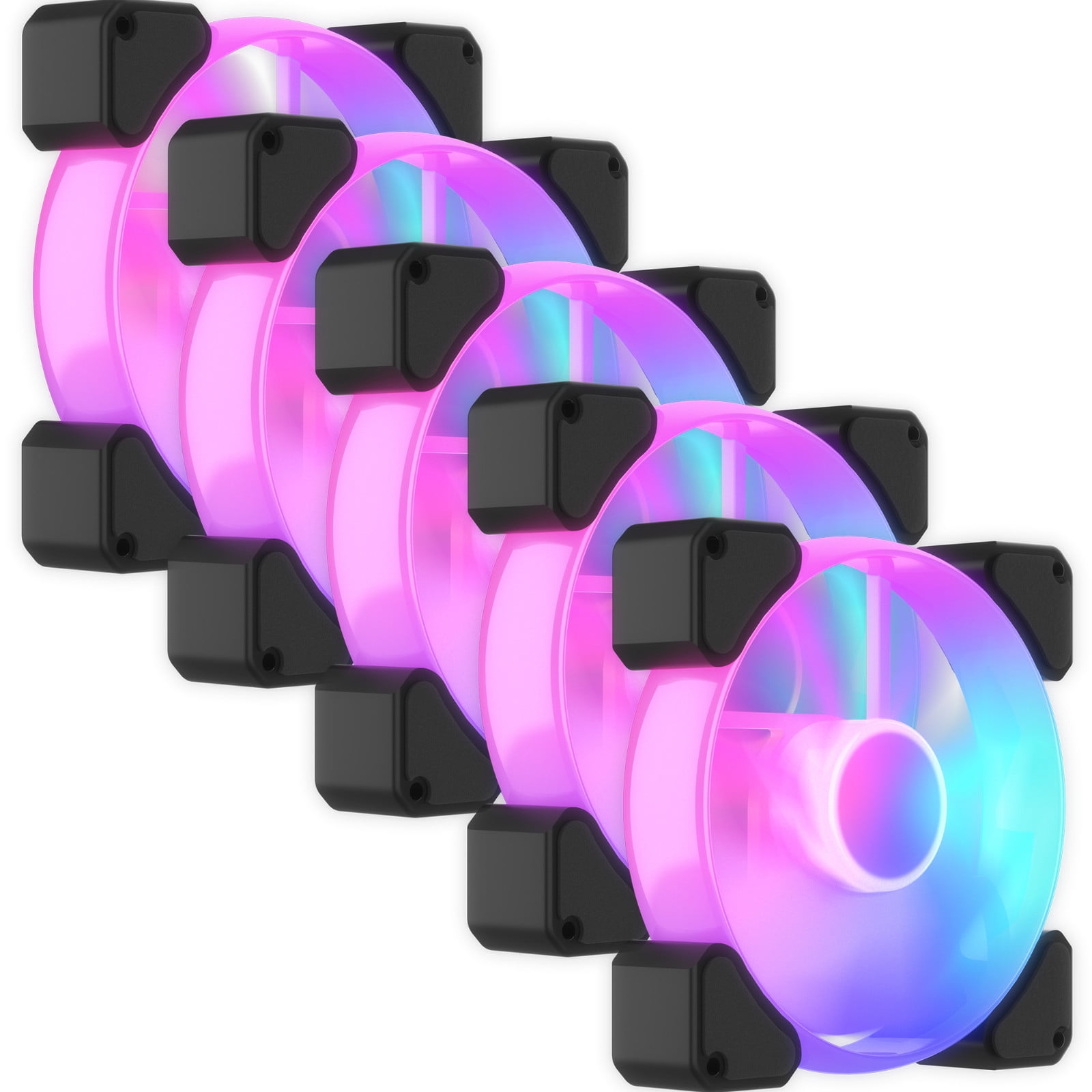 Elegant Choise PC Computer Case Fan 120mm 4 Pin 3 Pin RGB LED CPU Air ...