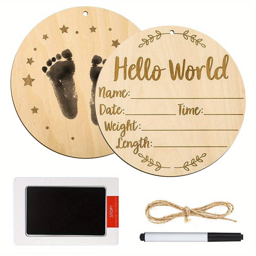 Elegant Choise Personalized Baby Name Tag Set – Custom Wooden Birth ...