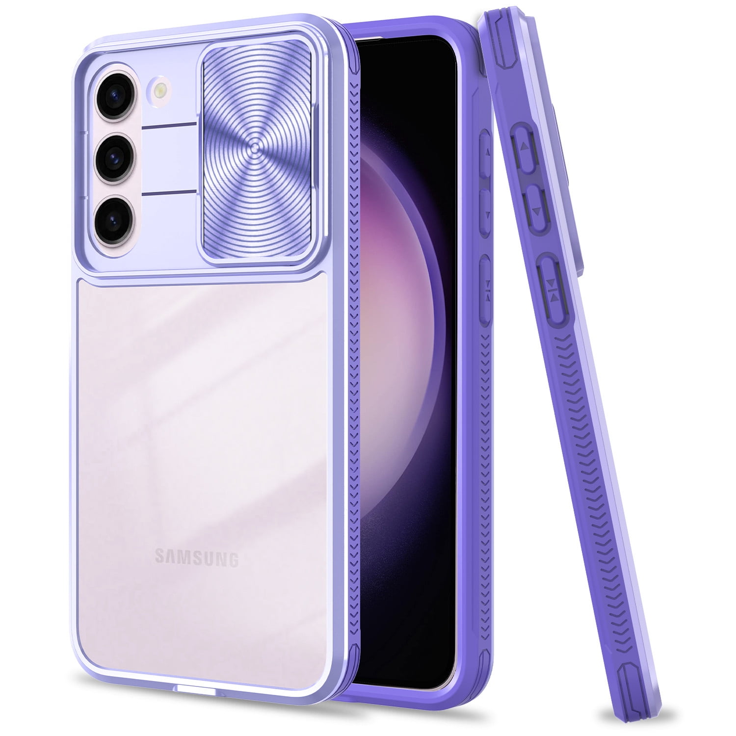 Elegant Choise Phone Case with Slide Camera Lens for Samsung Galaxy S23 Plus 6.6inch Hybrid Hard ...