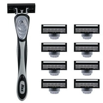 Venoro 5-Blade Men's Shaver, Great Value Travel Pack with 1 Handle & 8 ...