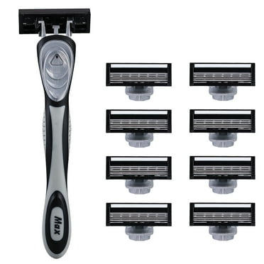 Venoro 5-Blade Men's Shaver, Great Value Travel Pack with 1 Handle & 8 ...