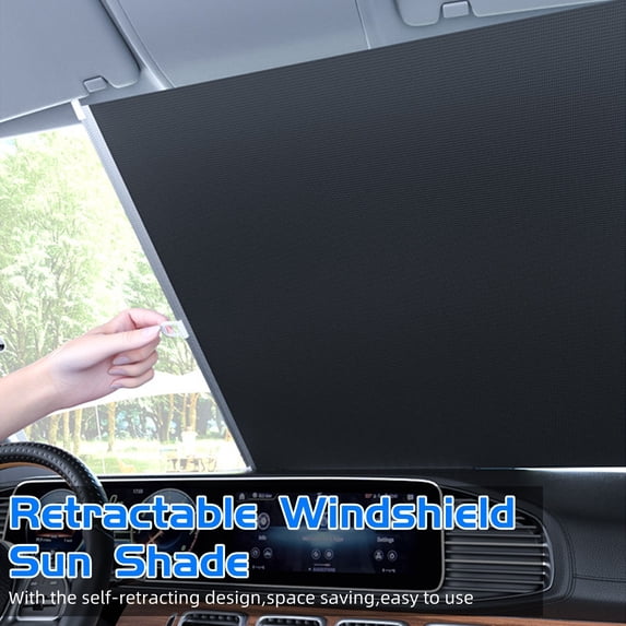 Elegant Choise Retractable Car Sun Shade for Windshield - Foldable UV ...
