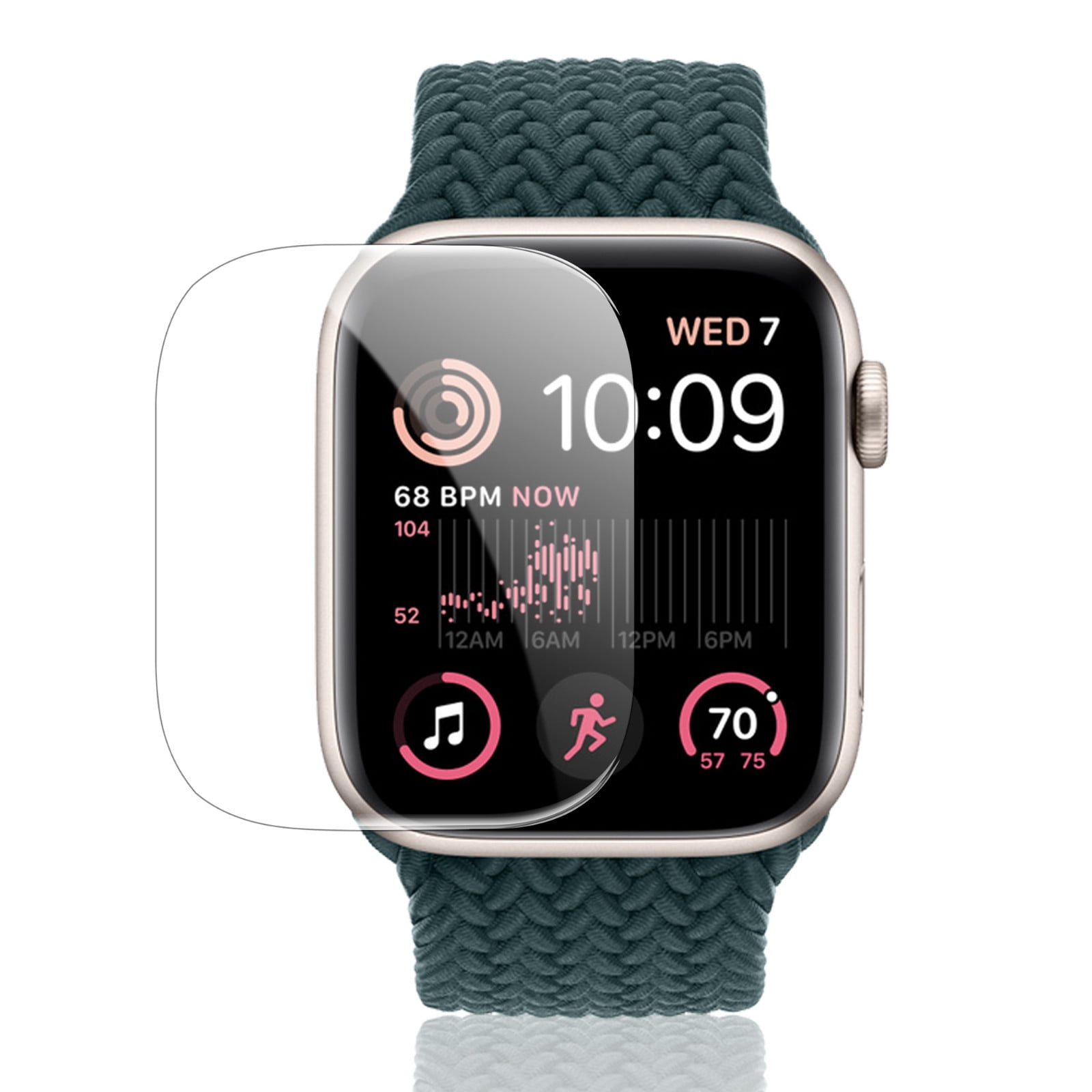 Elegant Choise Screen Protector for Apple Watch Series 6/5/4/SE/SE 2 44mm Hydrogel Full, Clear ...