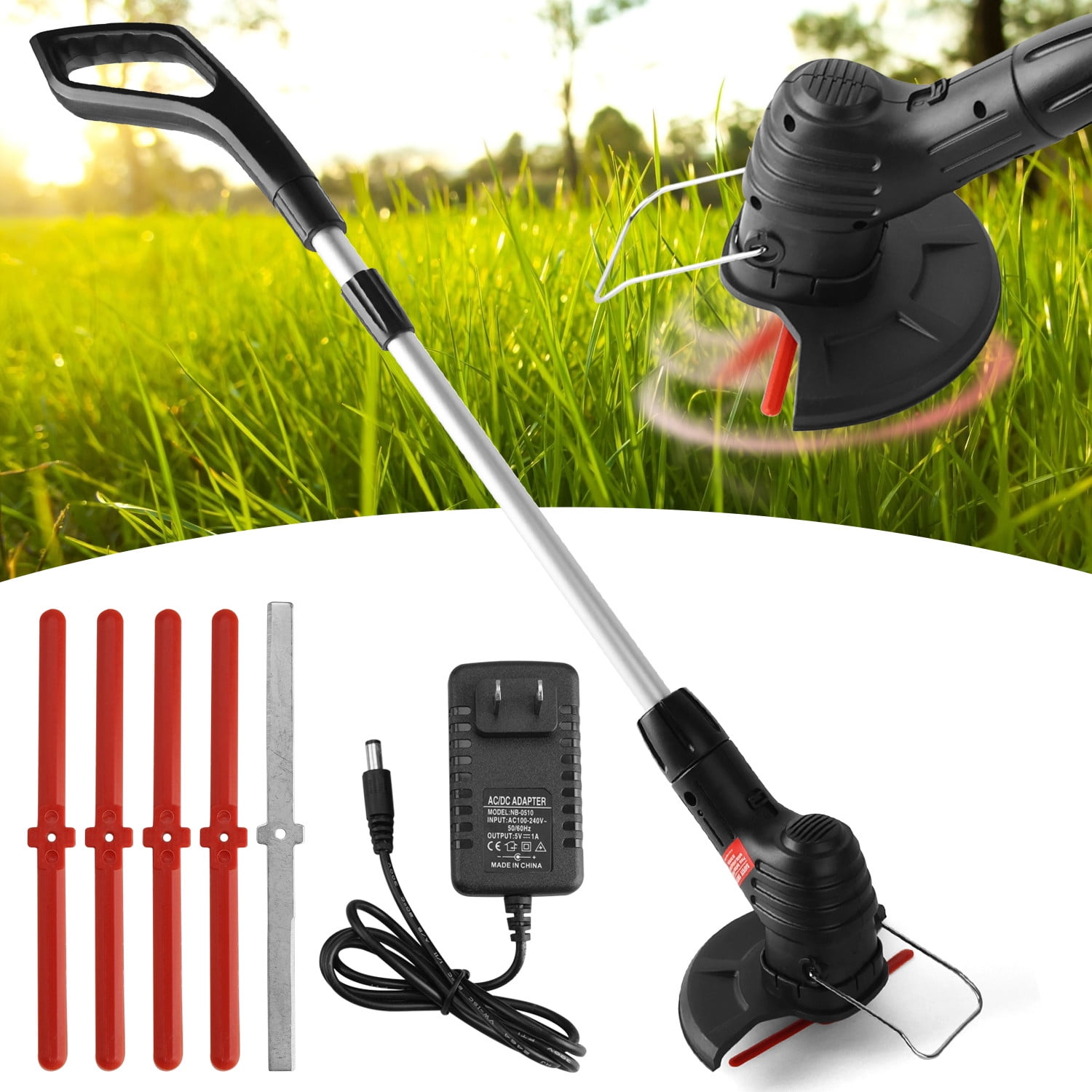 Elegant Choise String Trimmers Cordless Lawn Edger Battery Powered for ...