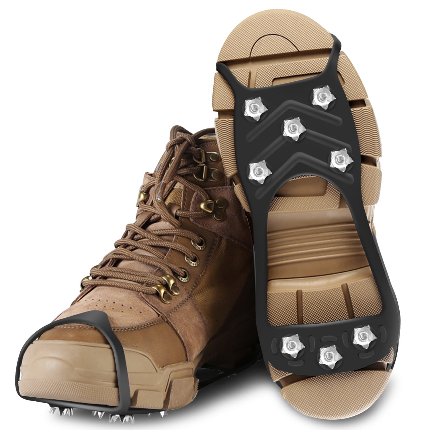 Elegant Choise Walk Traction Cleats,Stainless Steel Studs Ice Snow ...
