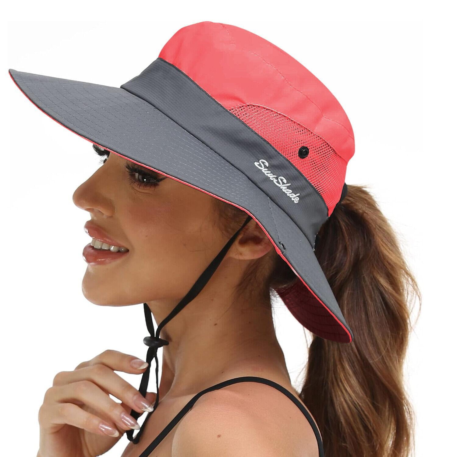 Elegant Choise Womens Summer Sun Hat Beach Hat Wide Brim Outdoor UV ...
