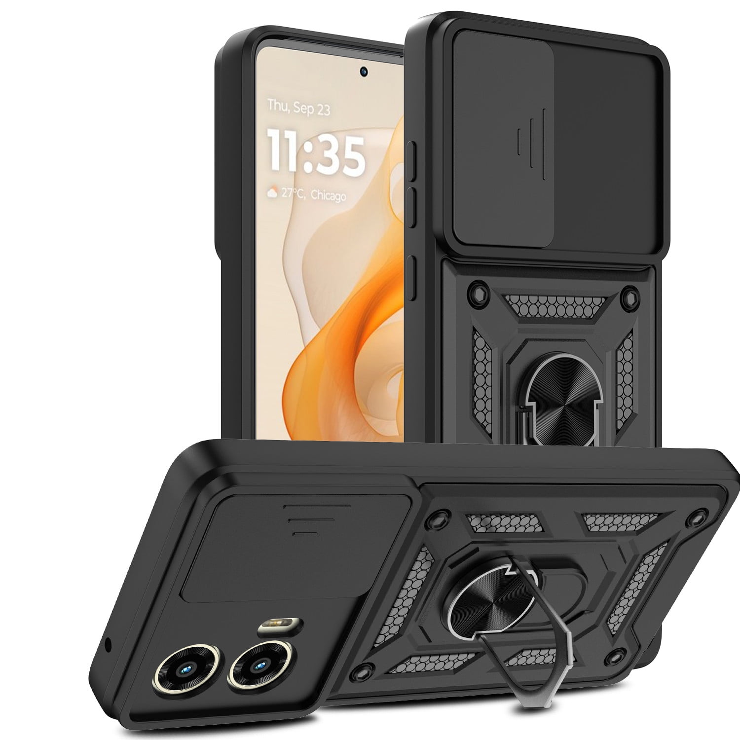 Elegant Choise for Moto G Stylus 5G 2024 Case with Screen Protector Slide Camera Lens Protection ...