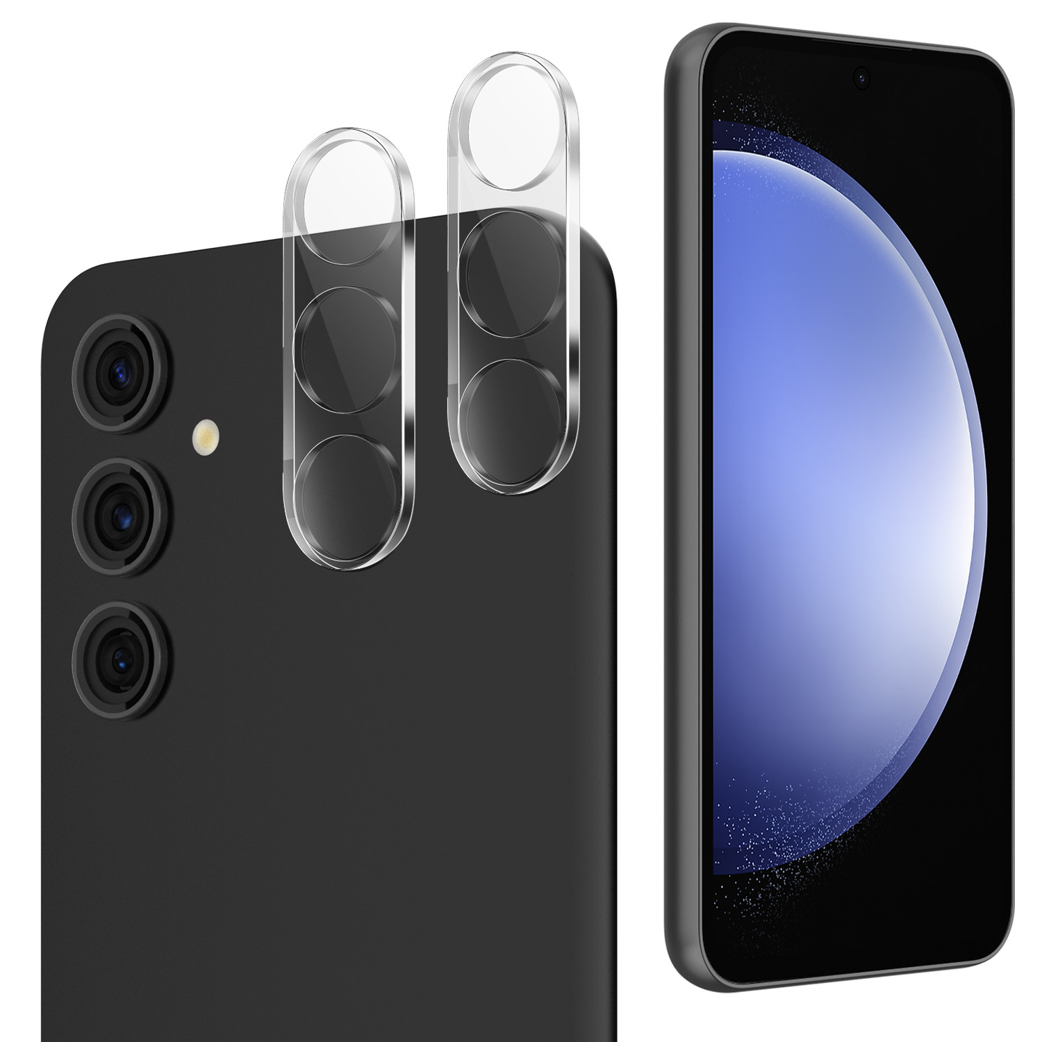 Elegant Choise for Samsung Galaxy S23 FE 5G Camera Lens Protector Tempered Glass, Clear 2 Pcs ...