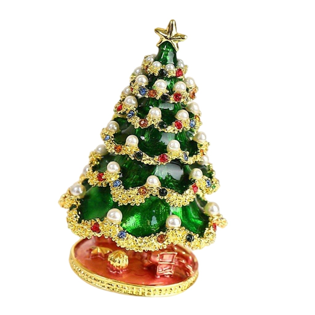 Elegant Christmas Tree Jewelry Box Decorative Christmas Tree Jewelry ...