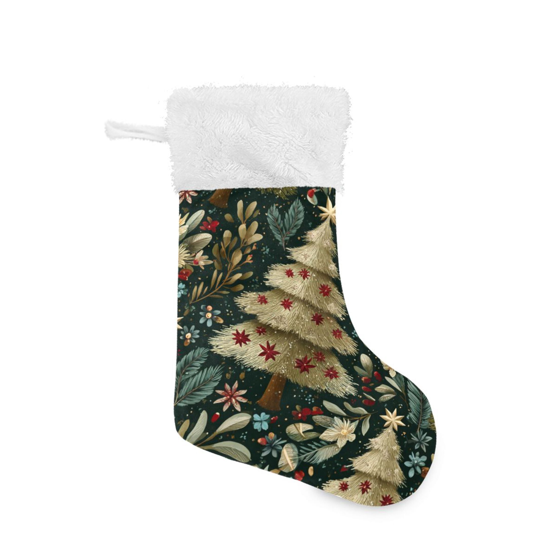 Elegant Christmas Trees with Plants Christmas Stockings Large Capacity ...
