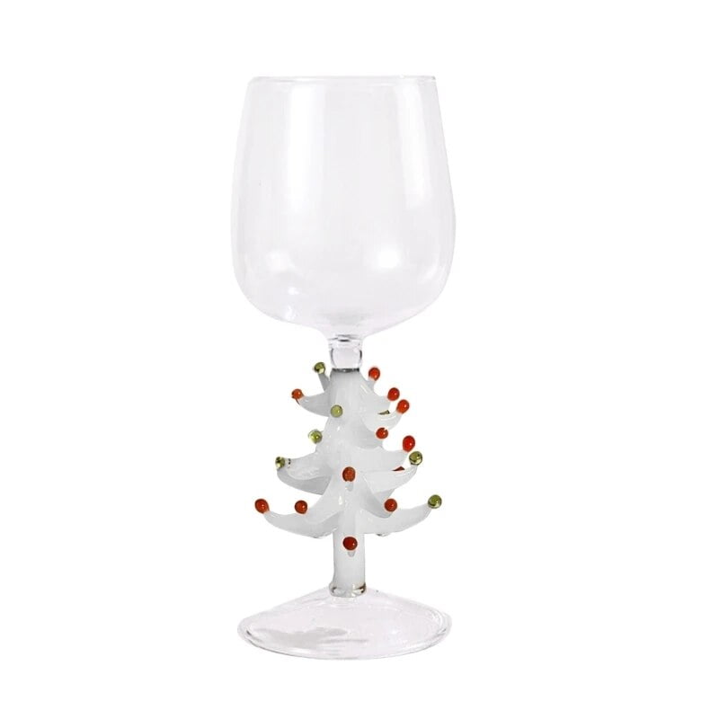 Elegant Christmas Wine Glasses Christmas Tree Glass Cup Decorative Wine ...