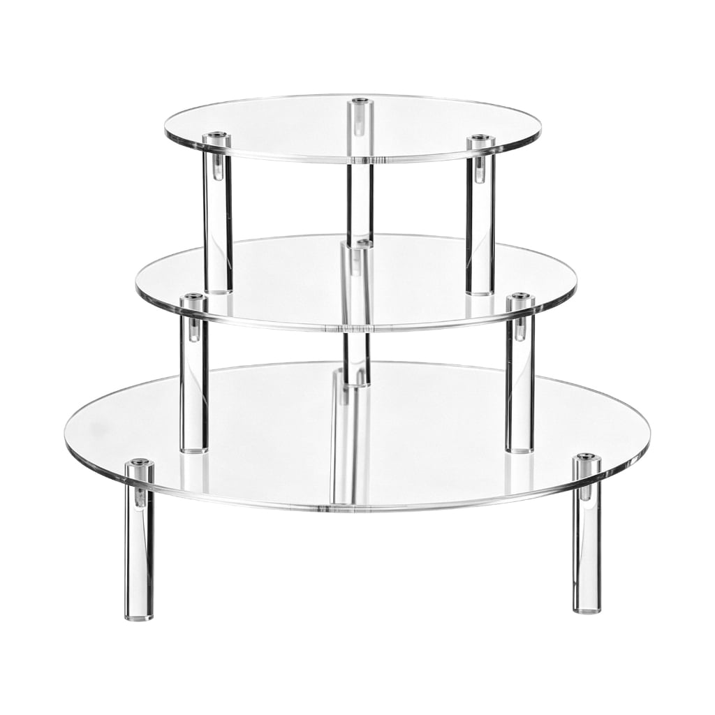 Elegant Clear Acrylic 3 Layer Round Cake Stand Cupcake Tower Perfect ...