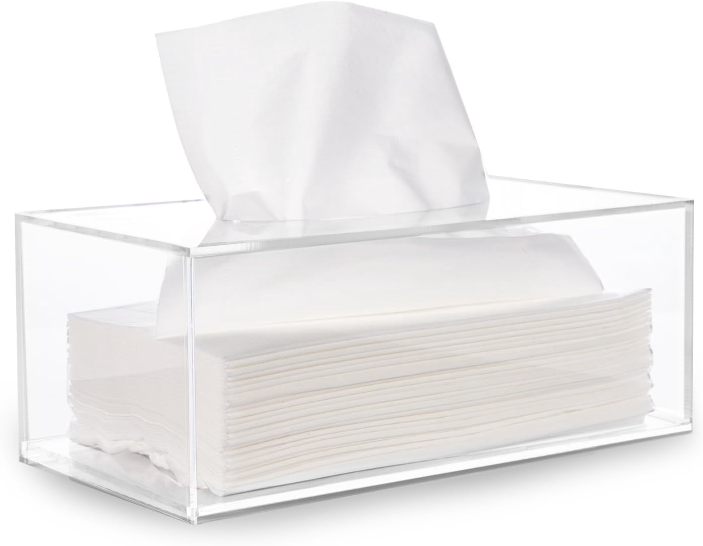 Elegant Clear Acrylic Tissue Box Cover, Rectangle Dispenser For Any ...