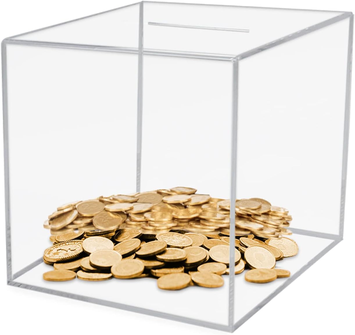 Elegant Clear Acrylic Unopenable Money Box, Requires Breaking For ...