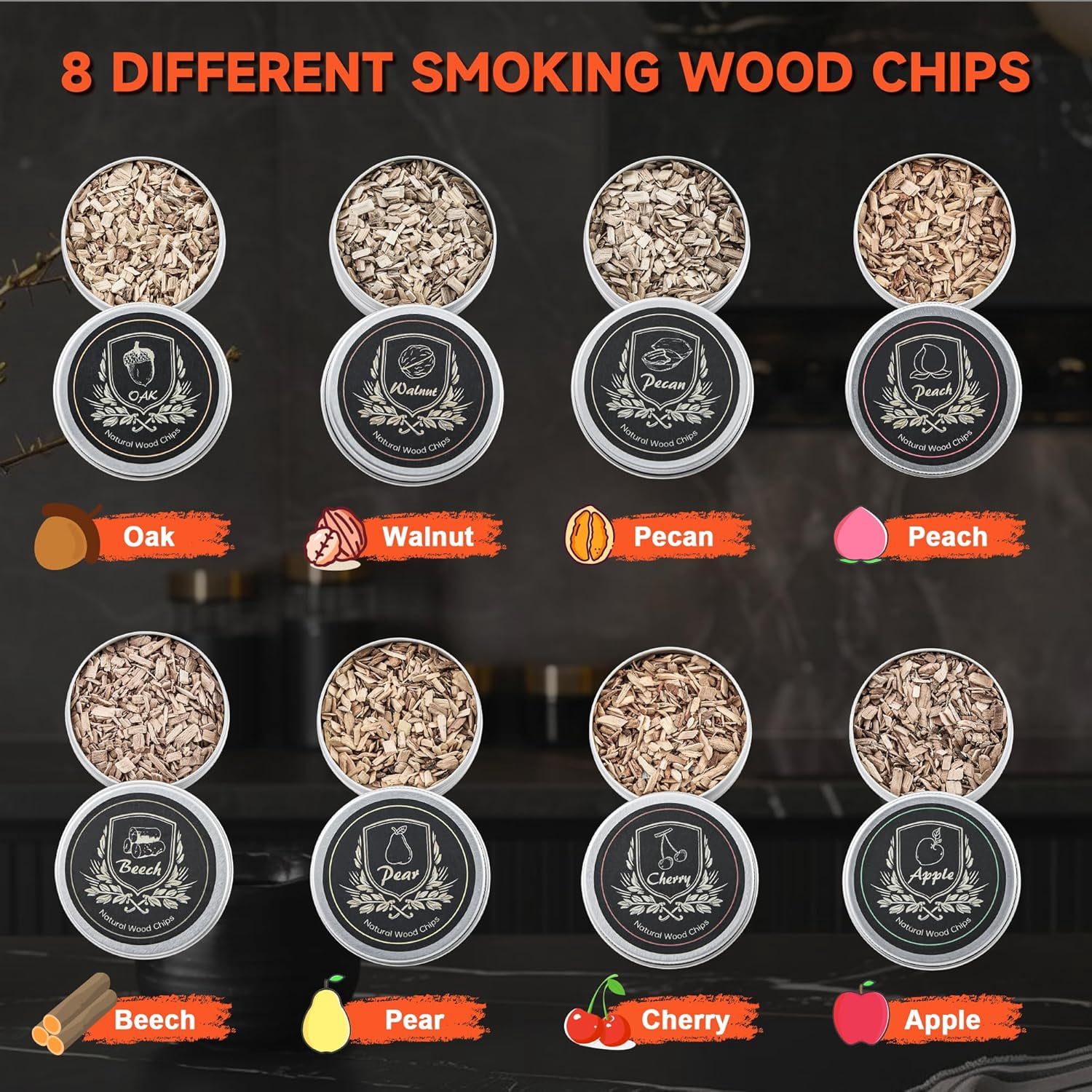 Elegant Cocktail Smoker Kit - Complete Whiskey Drink Smoking Gun with 8 ...