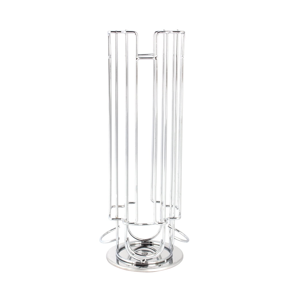 Chrome Stainless Steel Coffee Pod Organizer, Rotating Capsule Carousel ...