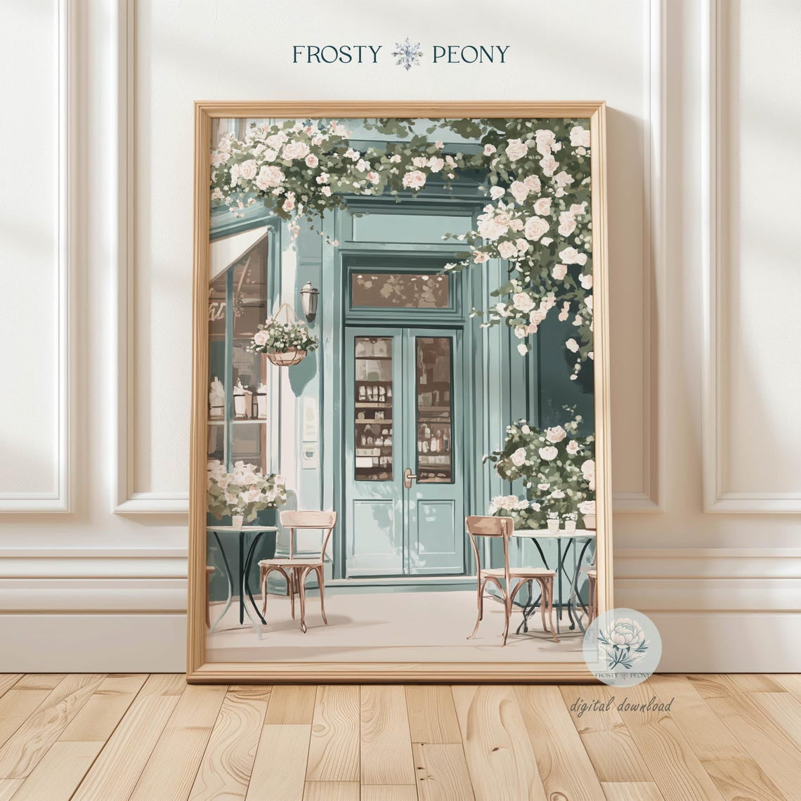 Elegant Coffee Shop Art Print, Cozy Morning Coffee Corner Art Print ...