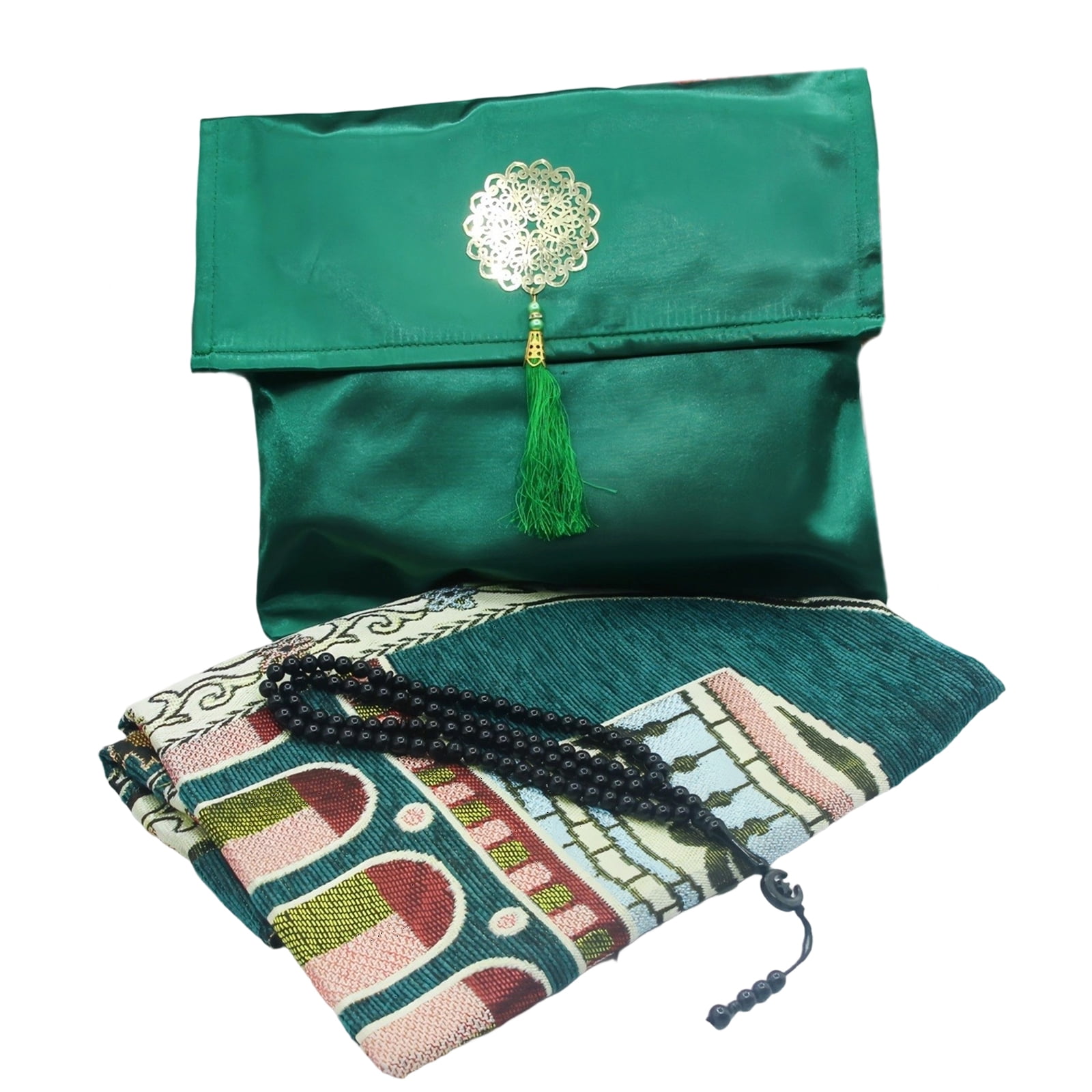 Elegant Color Prayer Carpet Praying Mat Pack With Beads 3PCS For Men ...