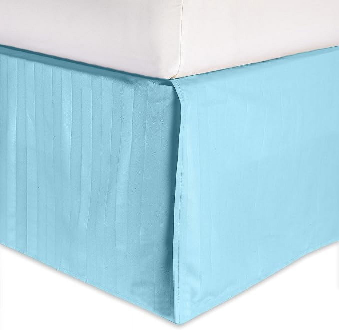 Elegant Comfort 1-Piece Striped Bed Skirt, 1500 Thread Count, Stylish ...