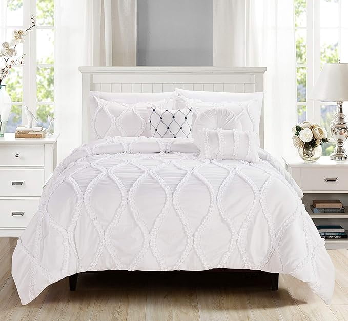 Elegant Comfort 10pc Bedding-in-a-Bag Infinity Design Comforter Set ...