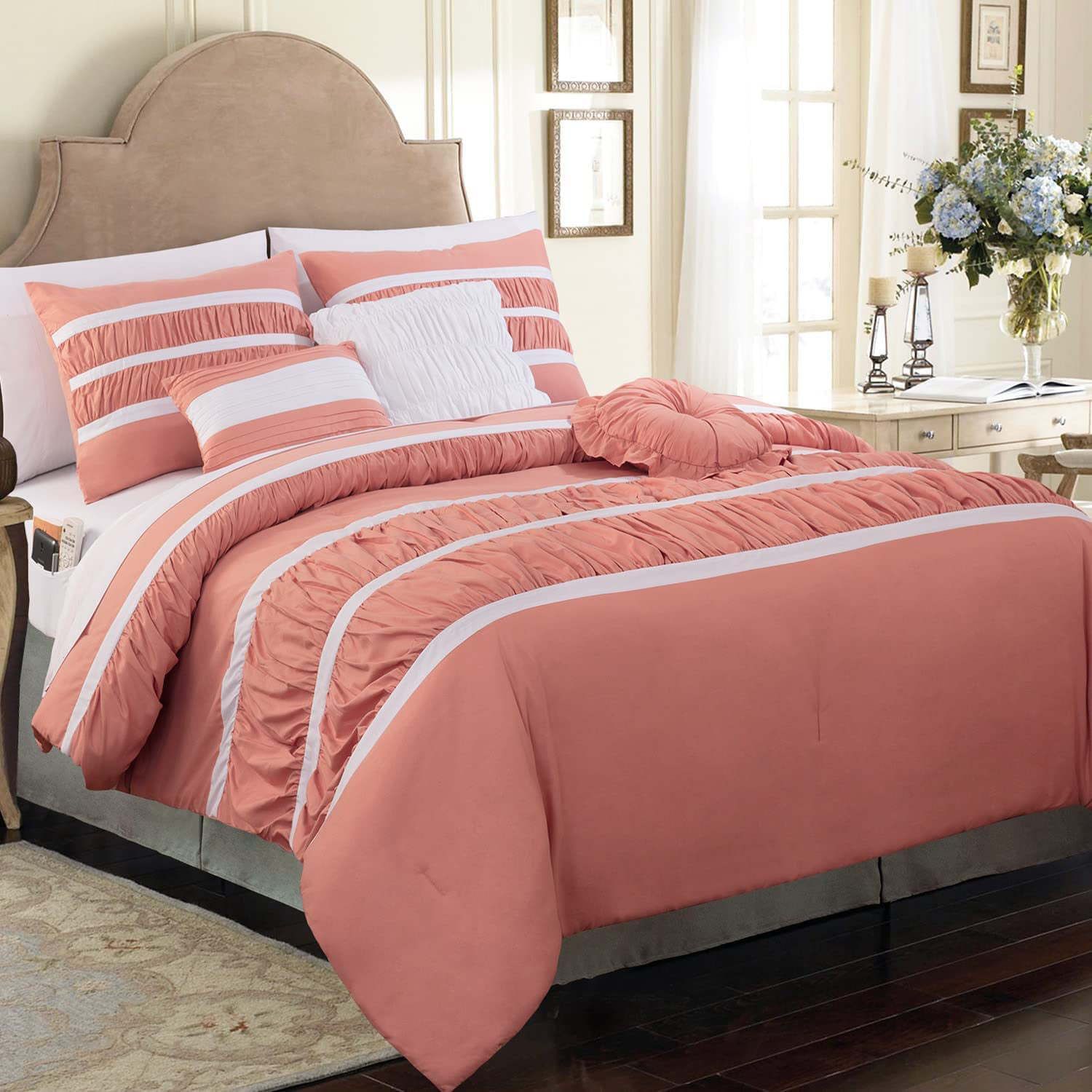 Elegant Comfort 12-pc Isabella Ruffled Comforter Set, With 6-pc Sheet ...