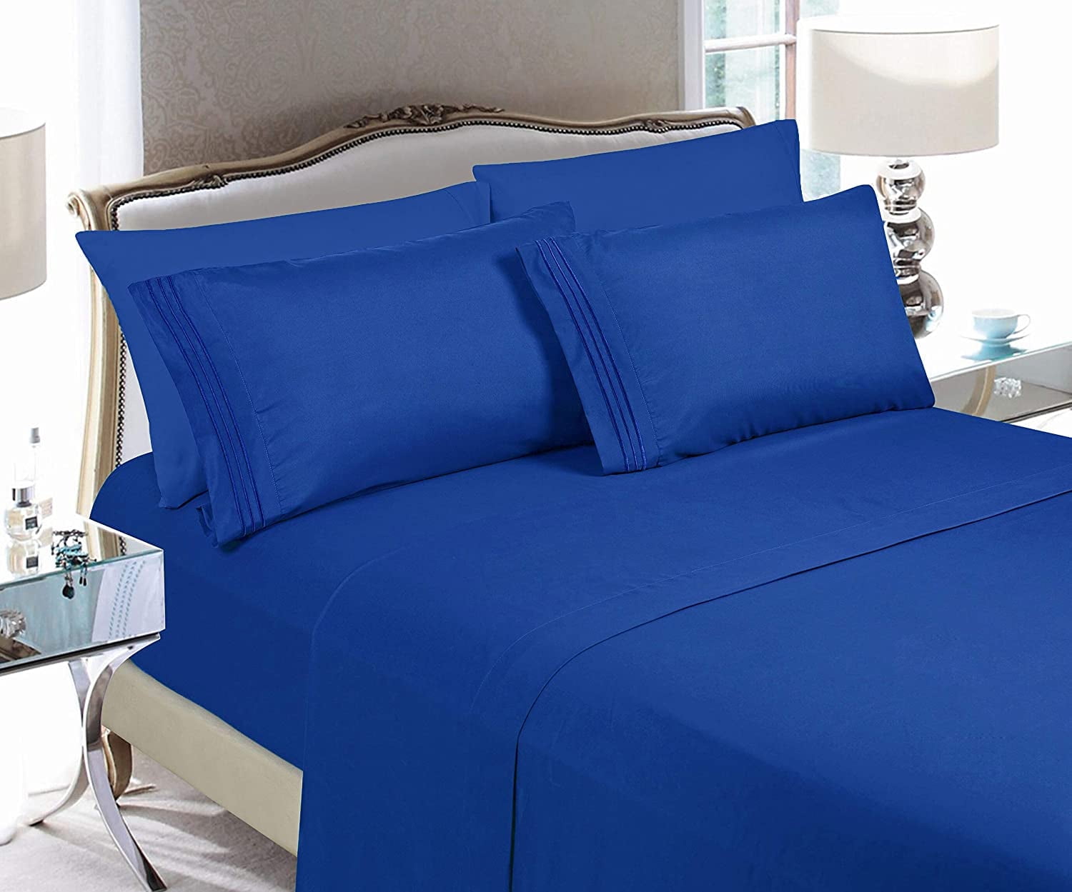 Elegant Comfort 1500 Series Egyptian Quality 4pcs Sheet Set, All Sizes ...