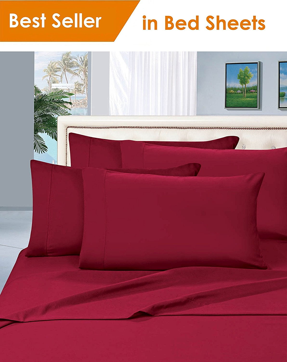 Elegant Comfort® 1500 Series Microfiber Deep Pocket Bedroom Sheet Set ...