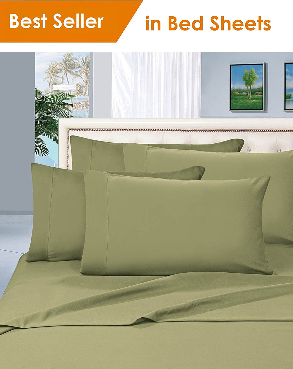 Elegant Comfort® 1500 Series Microfiber Deep Pocket Bedroom Sheet Set ...