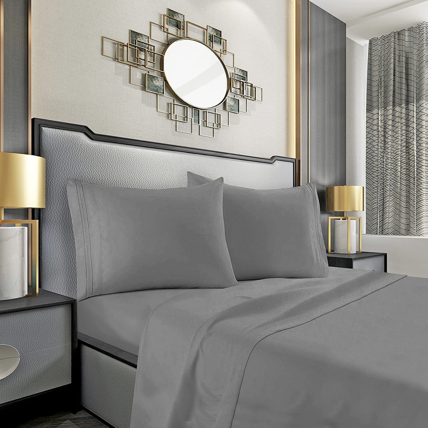 Elegant Comfort 1500 Series Soft Pillowcases, 2-Piece Set, Standard Size, Grey - Walmart.com