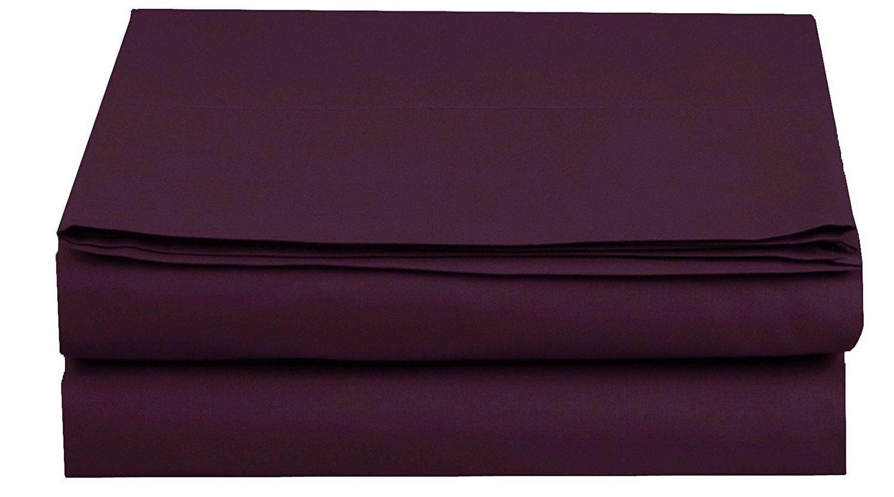 Elegant Comfort 1Piece King Size Flat Sheet Purple Bed Sheet Wrinkle ...