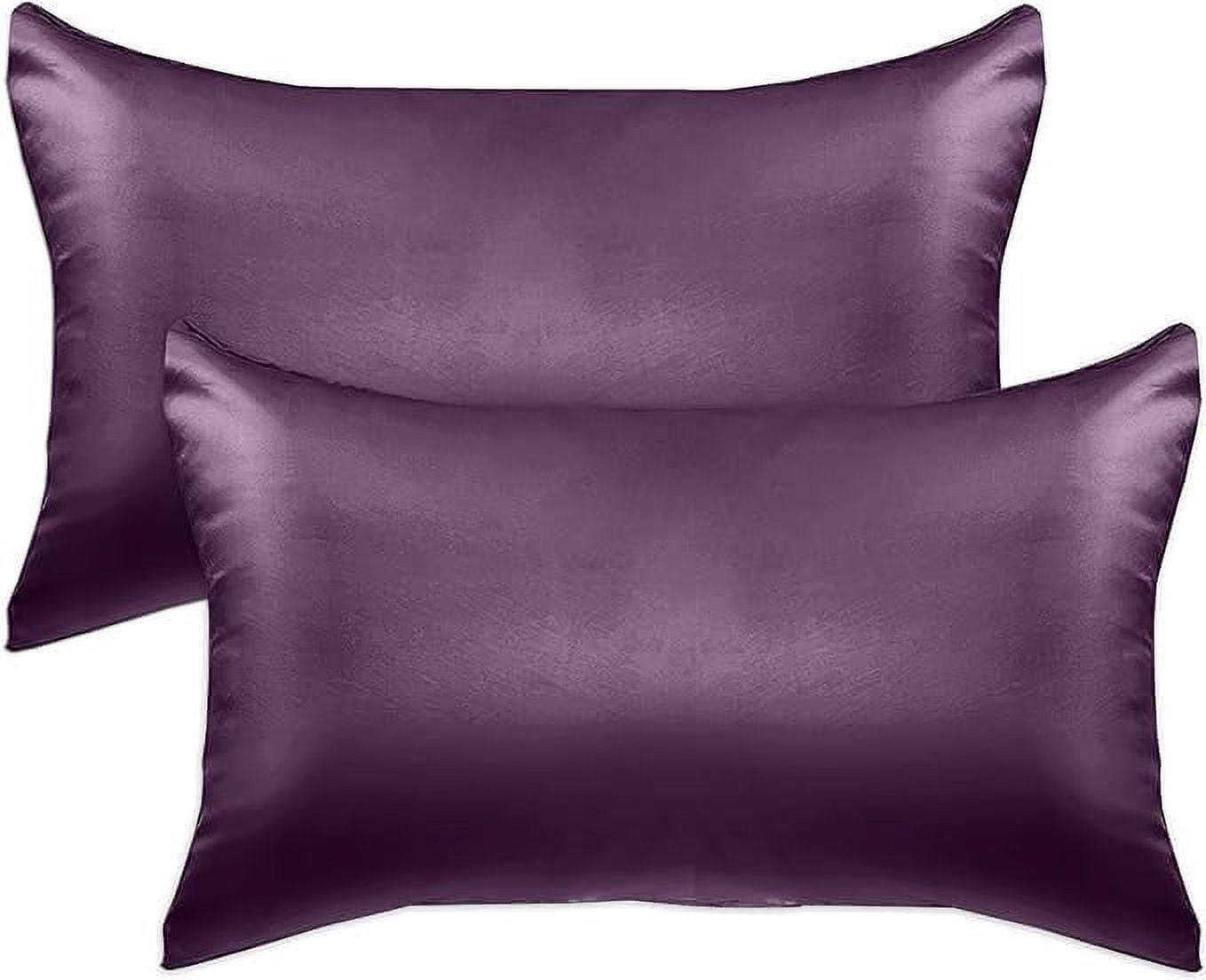 Elegant Comfort 2-PACK Cooling Viscose Satin Pillowcase Set with Hidden ...