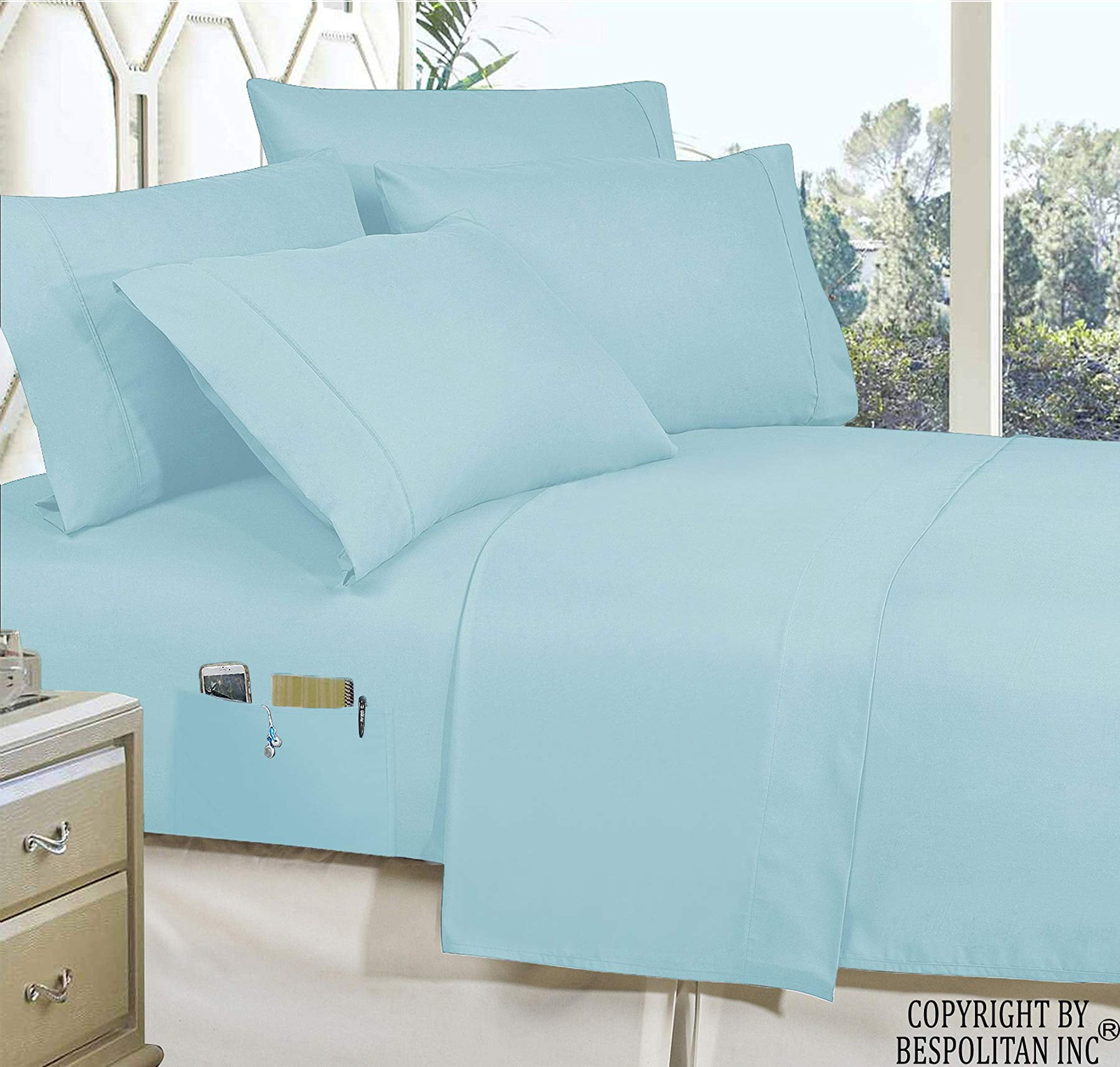 Elegant Comfort 3-Piece TWIN- Smart Sheet Set! Soft 1800 Series Wrinkle ...