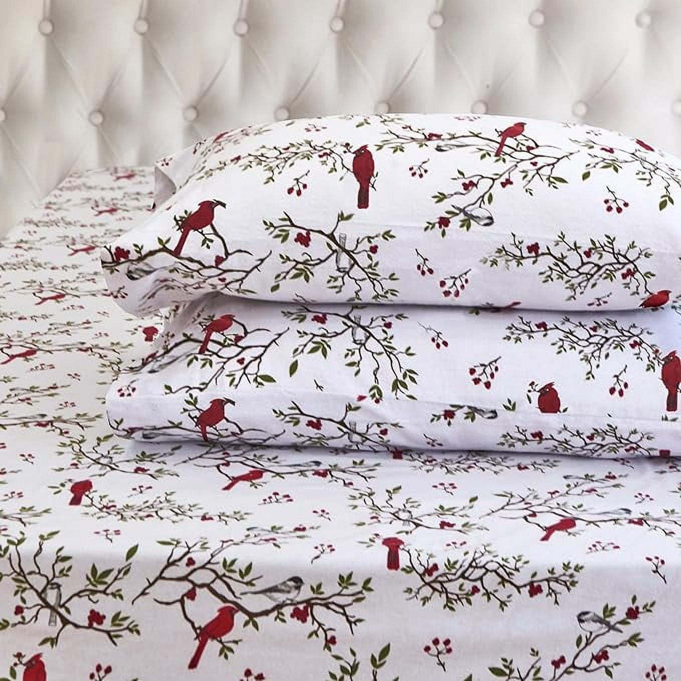 Elegant Comfort - 4 PIECE Holiday Christmas Flannel Cotton Sheet Set ...