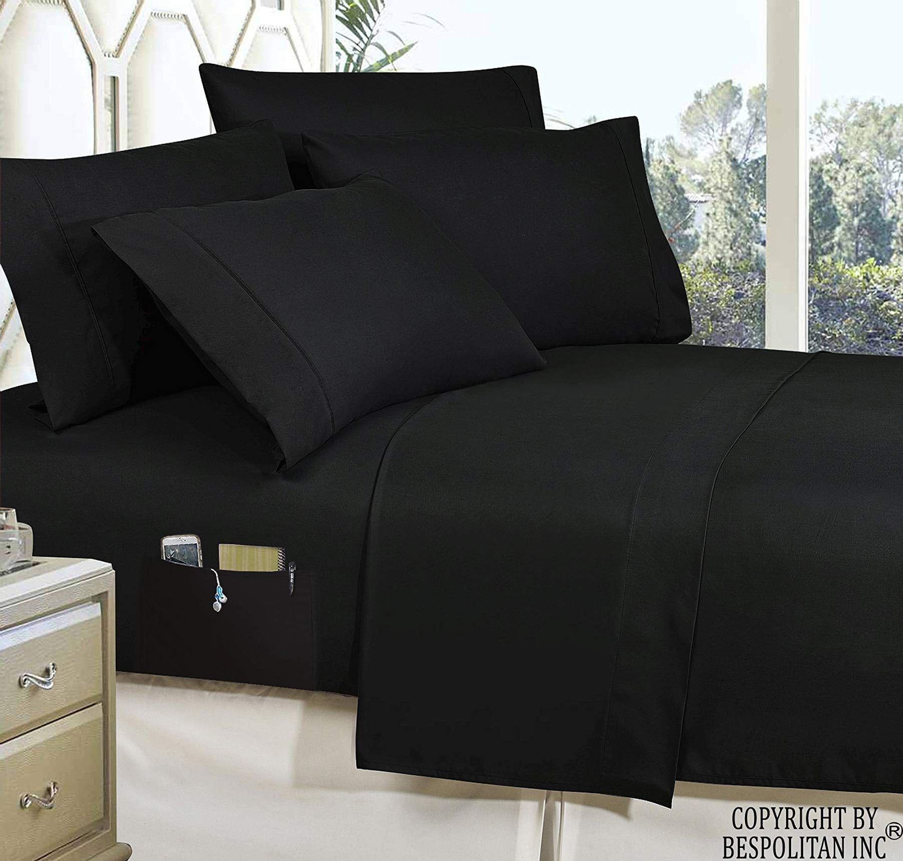 Elegant Comfort 4-Piece QUEEN- Smart Sheet Set! Soft 1800 Series ...