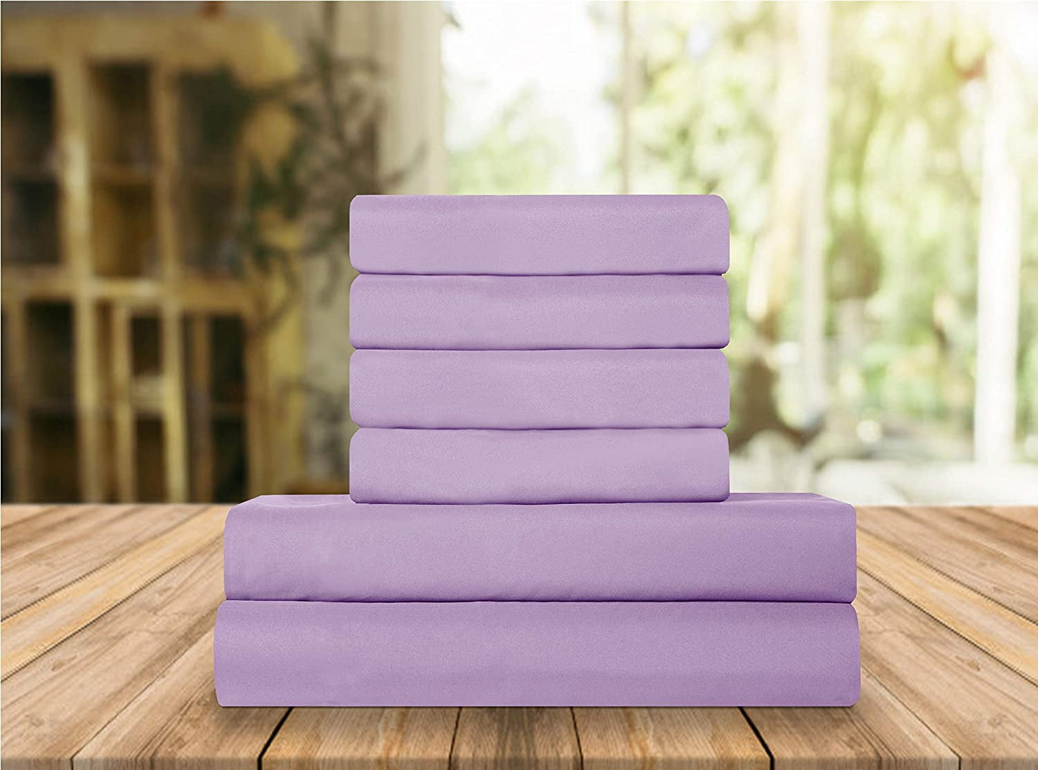 Elegant Comfort King Bed Sheets 6 Piece Set Periwinkle Lavender Soft ...