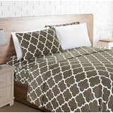 Elegant Comfort 6-Piece Moroccan Trellis Print Sheet Set, Cozy, Fade ...