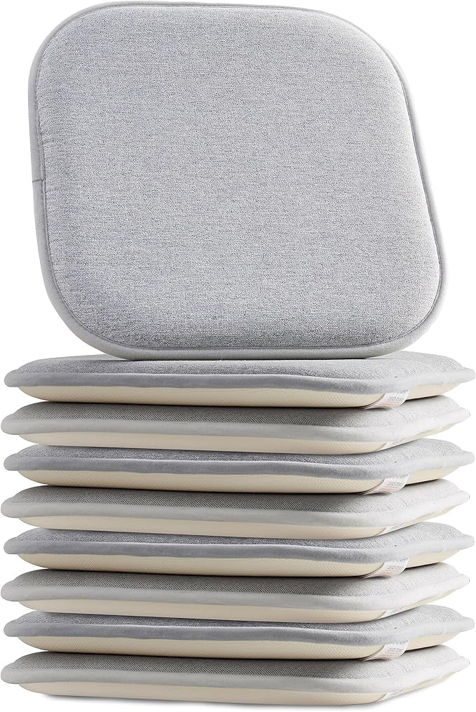 Elegant Comfort 8 Pack Chair Cushion Covers - Skid-Proof Rubber Backing ...