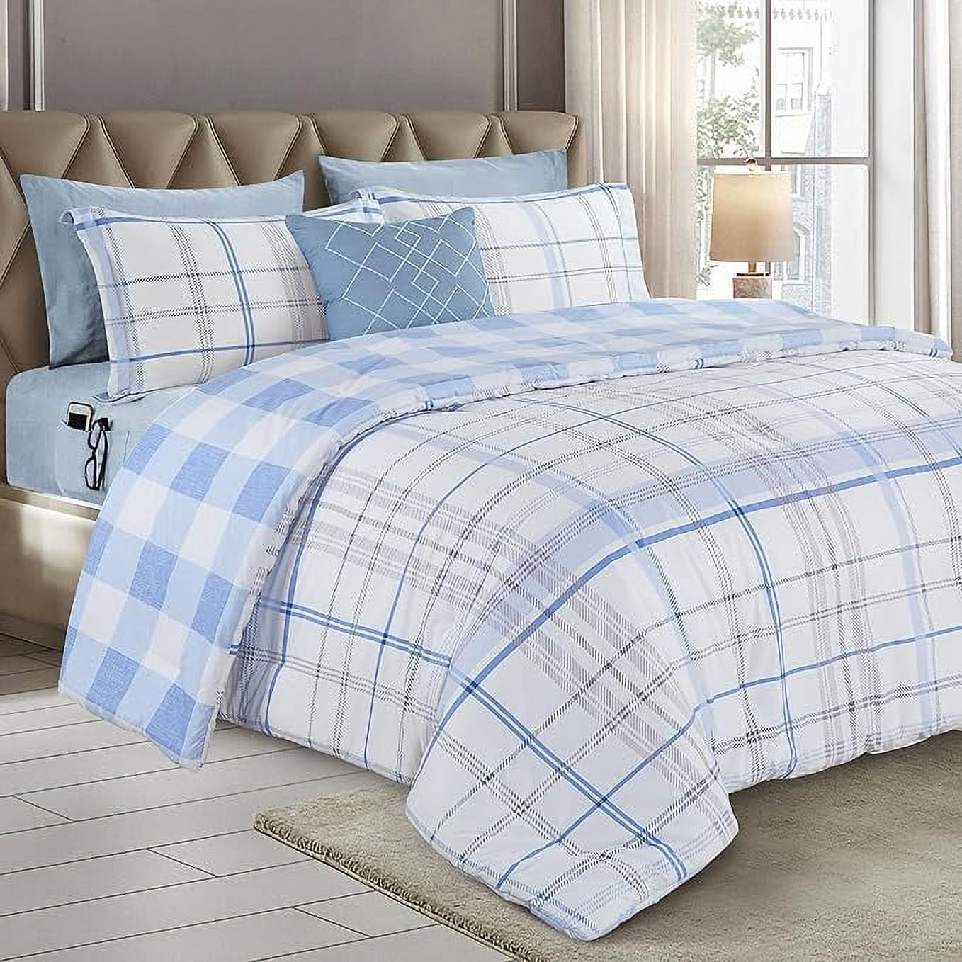 Elegant Comfort 8-Piece Lodge Plaid Reversible Comforter Set - All ...