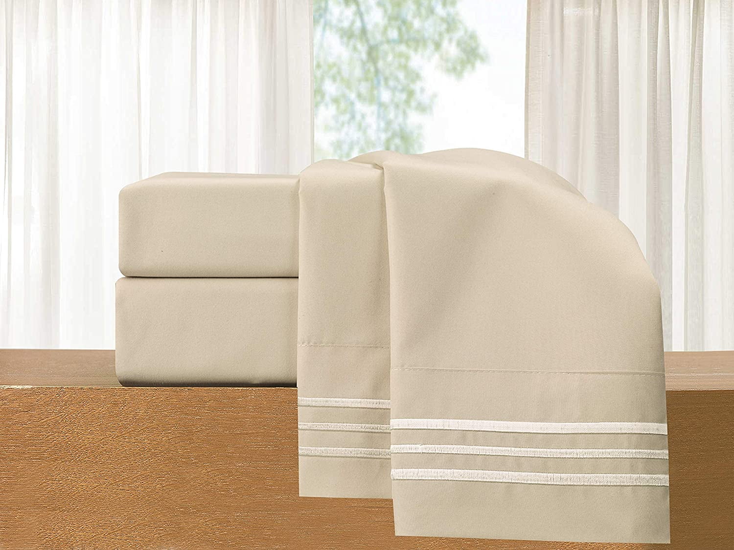 Elegant Comfort Bed Sheet Set Soft 1500 Series Sheet set, California ...
