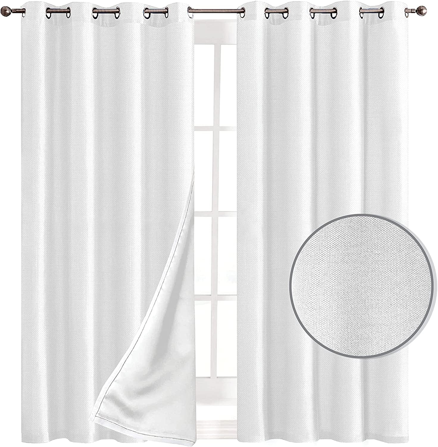 Elegant Comfort Blackout Grommet Top Curtains - 2 Panel Set - Window ...