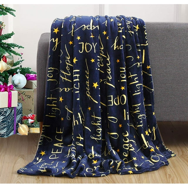 "Elegant Comfort Soft Lightweight Blanket for Couch, Blue Yellow Fleece ...