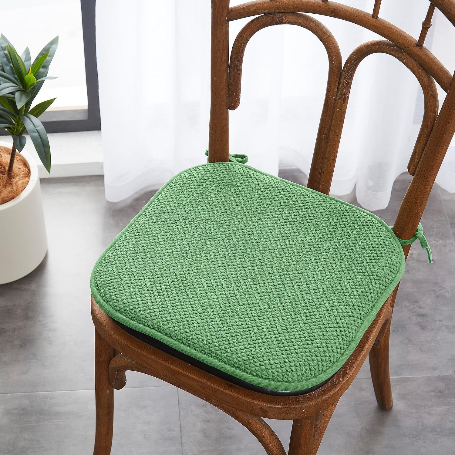 Elegant Comfort Chair Cushion Covers with Ties and Non Skid Rubber ...
