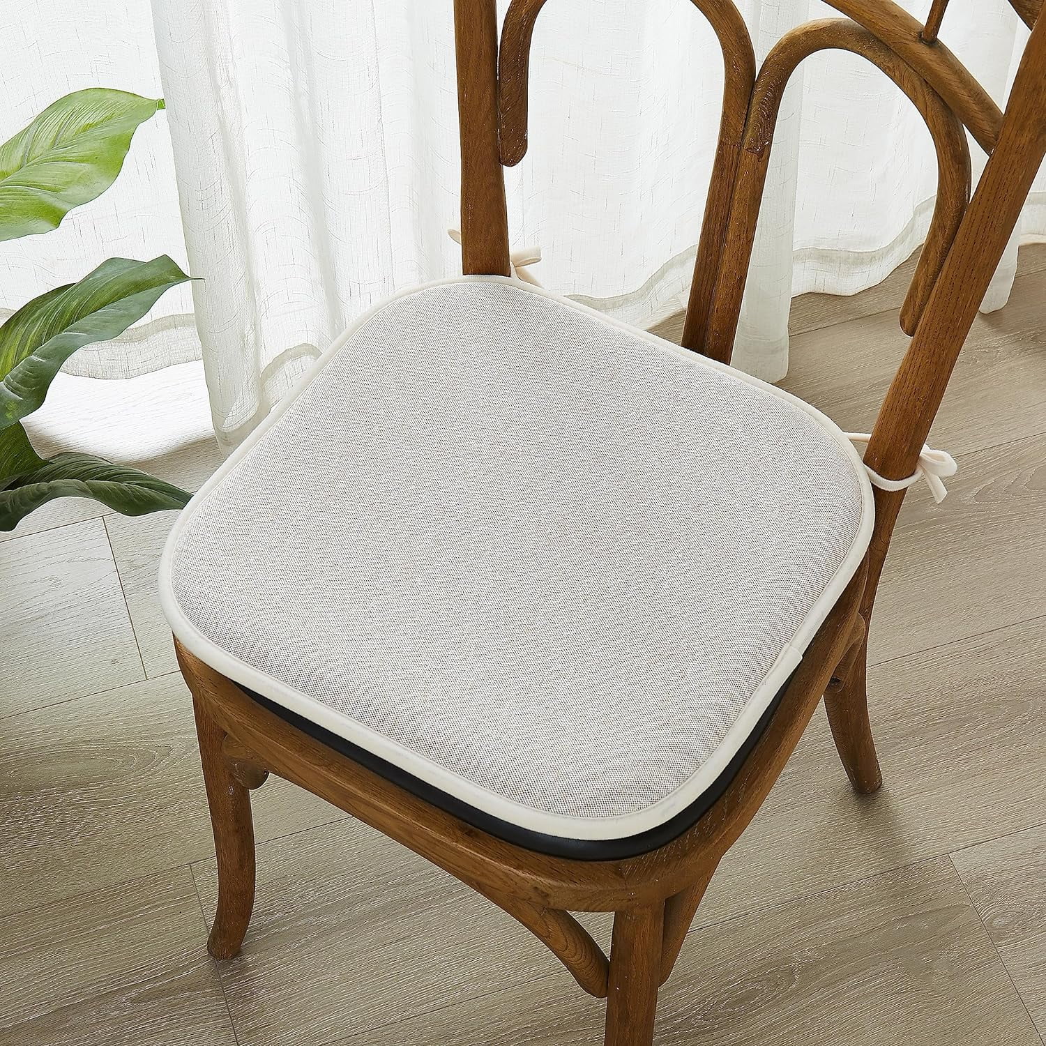 Elegant Comfort Chair Cushion Covers with Ties and Non Skid Rubber ...