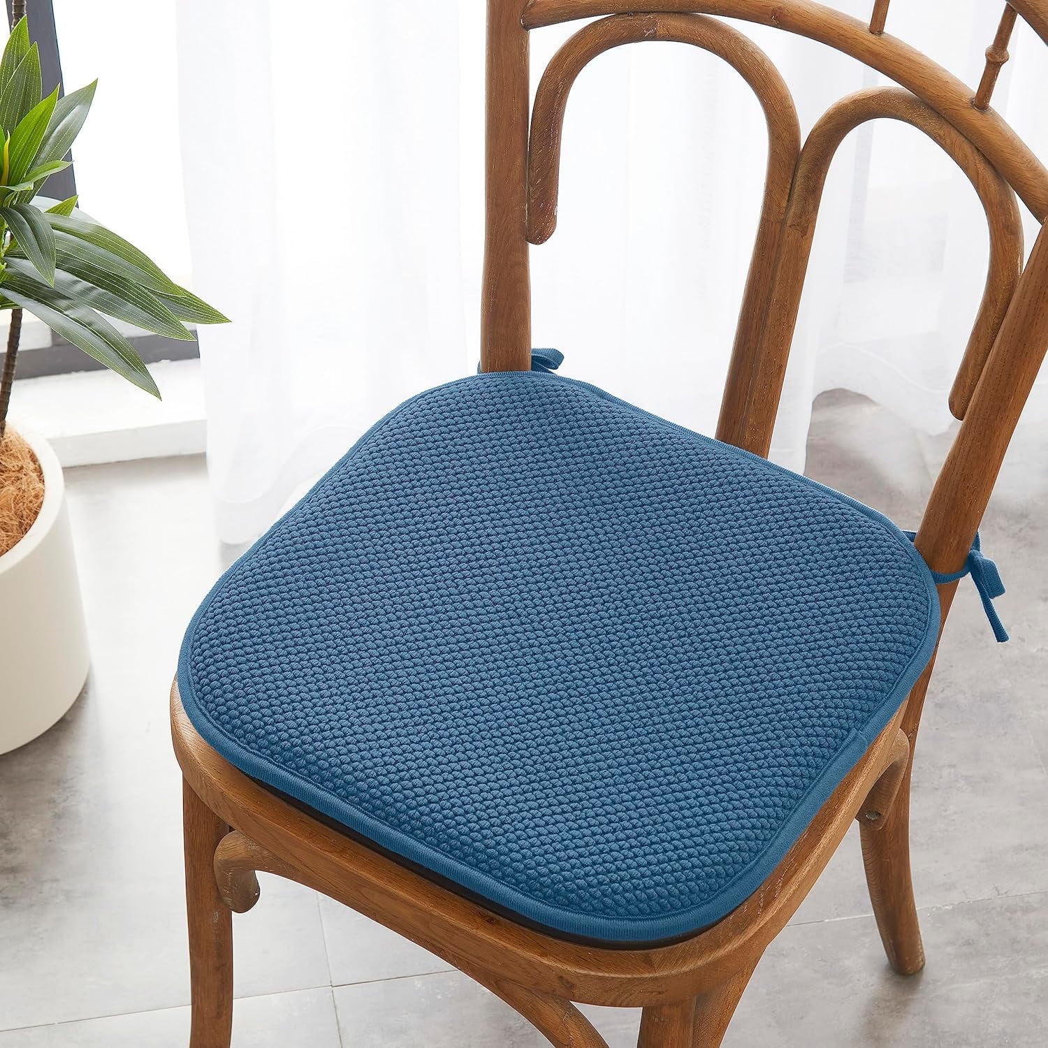 Elegant Comfort Chair Cushion Covers with Ties and Non Skid Rubber ...
