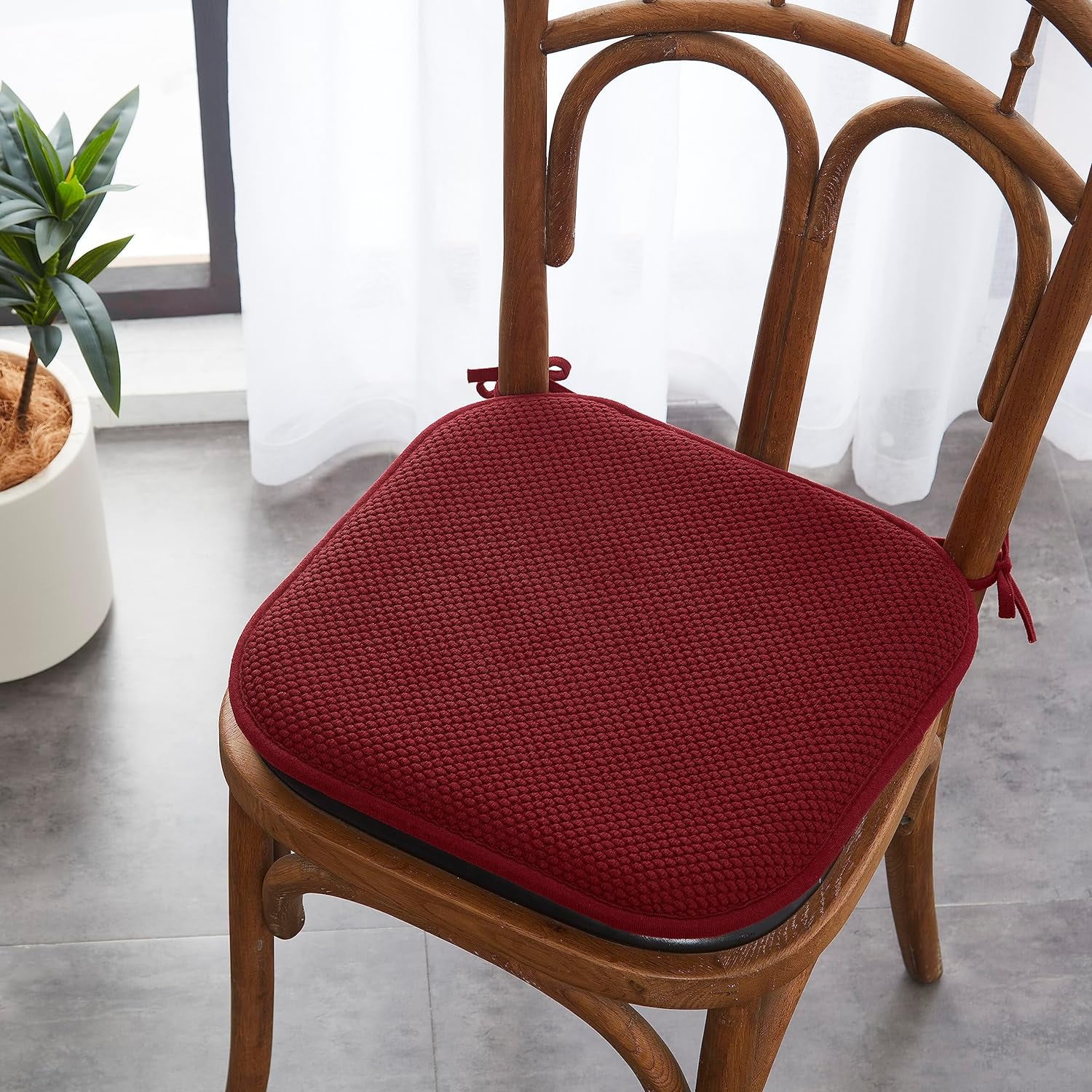 Elegant Comfort Chair Cushion Covers with Ties and Non Skid Rubber ...