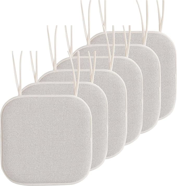 Elegant Comfort Chair Cushion Covers with Ties and Non Skid Rubber ...